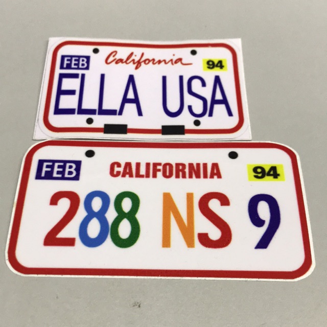 Sticker California ELLA USA California Number Plate USA | Shopee Malaysia