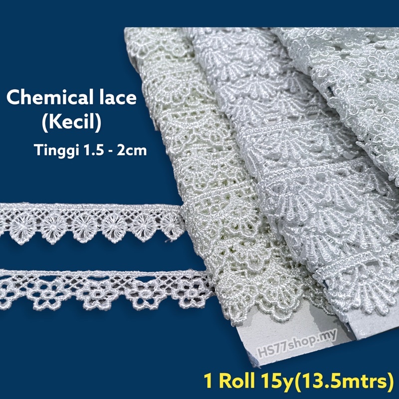 [ 15y-13.5m ] chemical lace kecil/ lace benang/ lace kecil 1.5cm-2cm ...