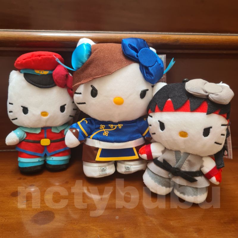 Hello Kitty x Street Fighter Collaboration Chun-Li, M.Binson, Ryu Plush ...
