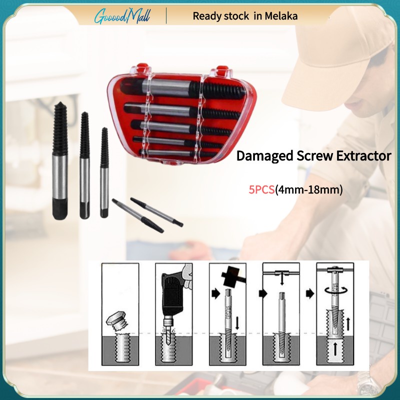 Screw Extractor Screw Remover Tool Set Extractor Damage Screw Skru ...