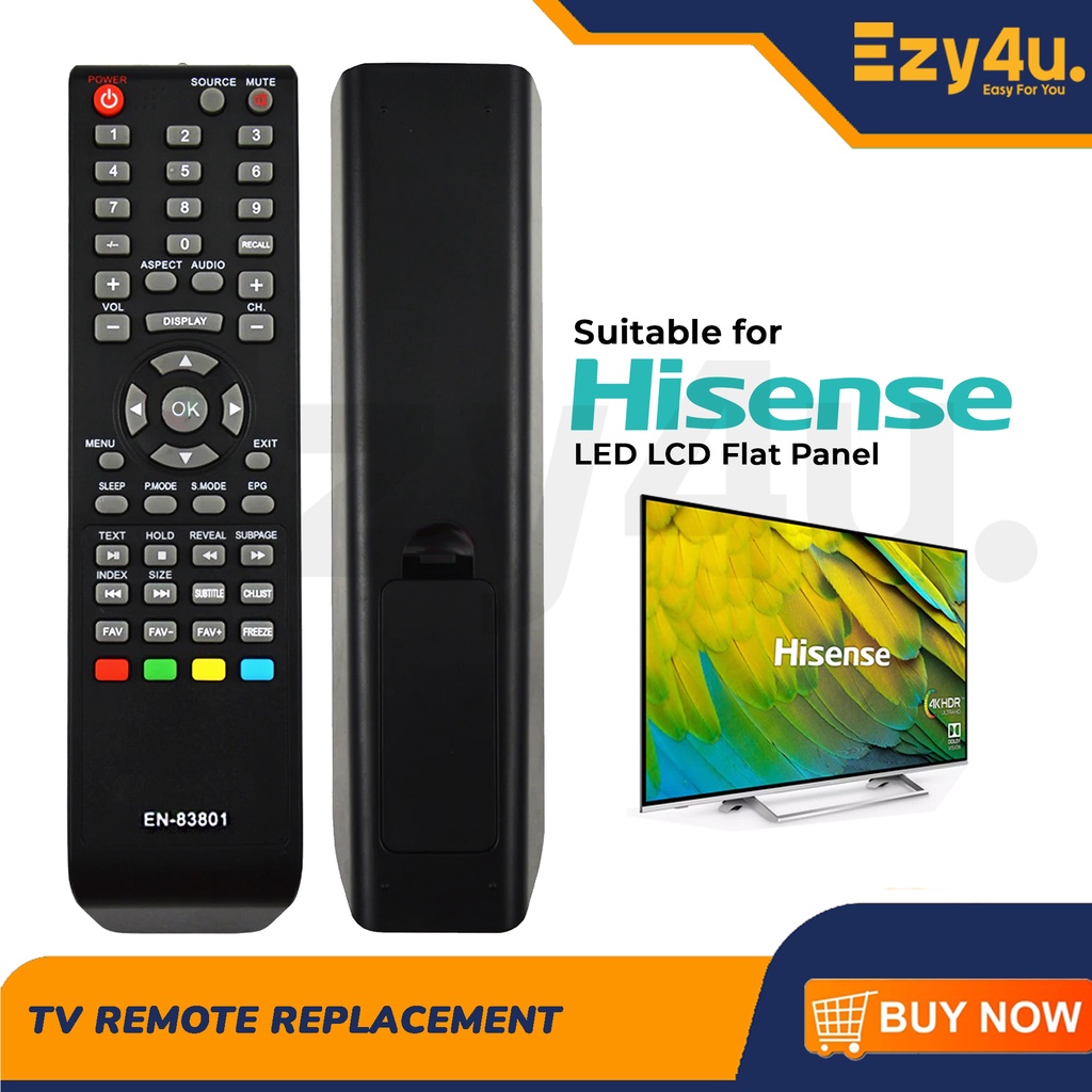 HISENSE TV Remote Control LED LCD SMART 32M2160 EN-83801 ALAT KAWALAN ...