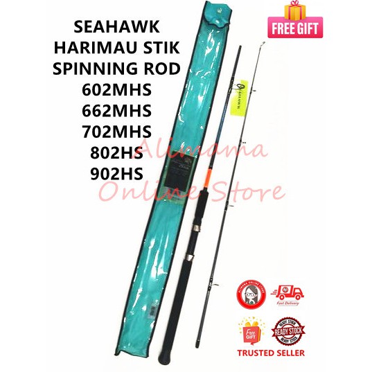ORIGINAL SEAHAWK HARIMAU STIK SPINNING ROD 602MHS 662MHS 702MHS 802HS ...