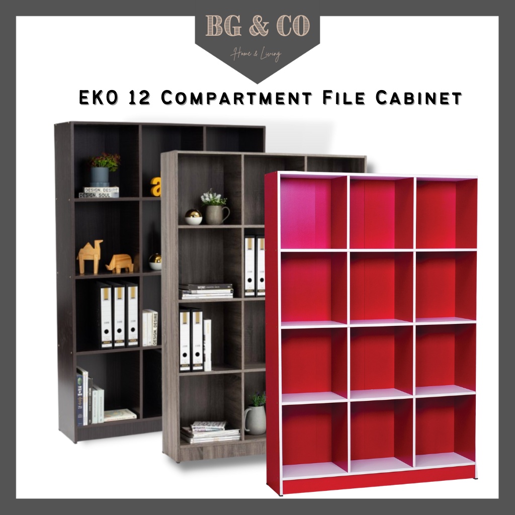 EKO 12 Hole Display Cabinet File Cabinet Book Rack Bookshelf Bookcase ...