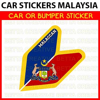 Car Sticker OR Bumper Sticker - JDM Malaccan Melaka Flag | Shopee Malaysia