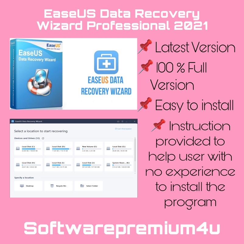 EaseUS Data Recovery Wizard Technician 14 (2021) | Shopee Malaysia