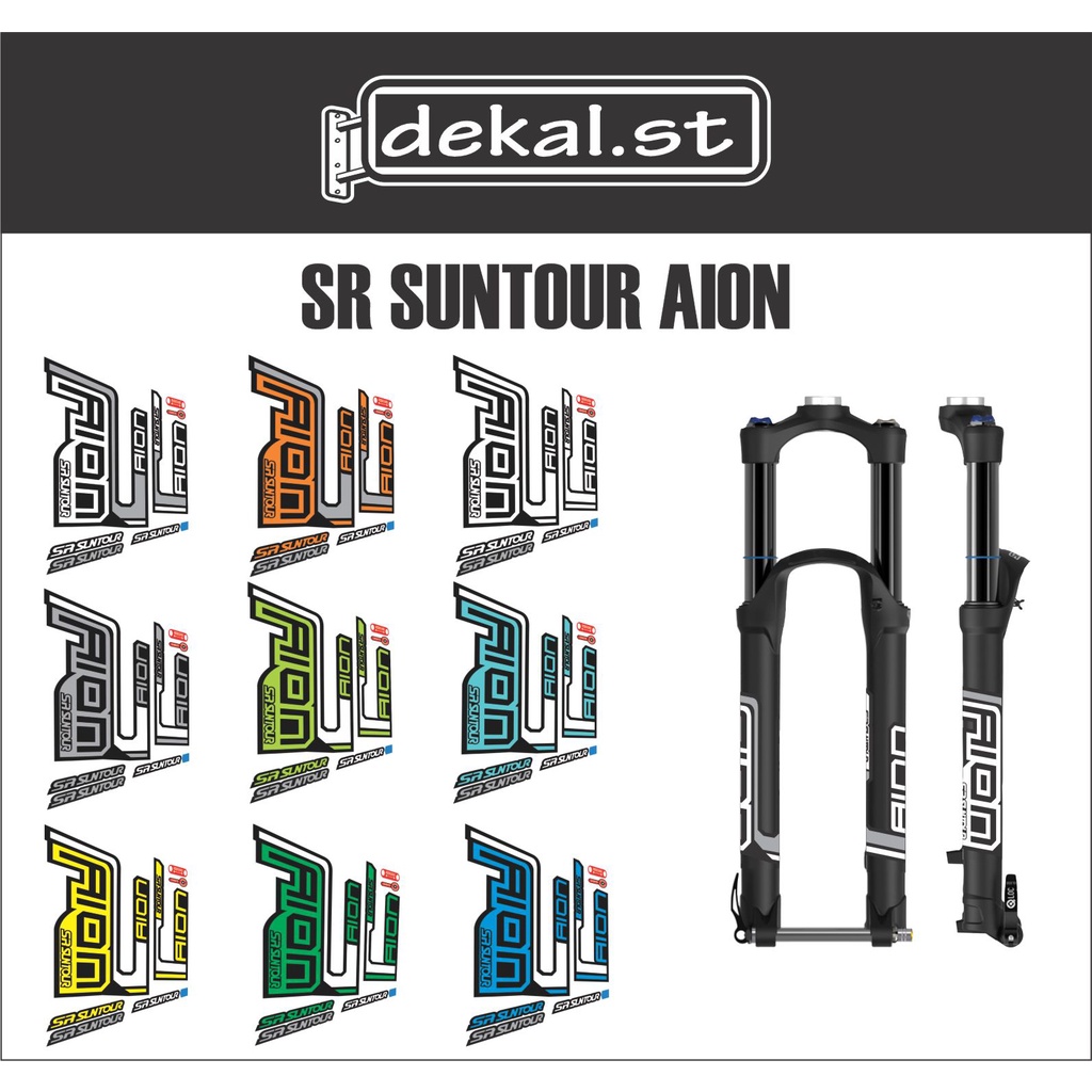 SR Suntour AION ( Fork Decals /Bike sticker fork with gloss laminate ...