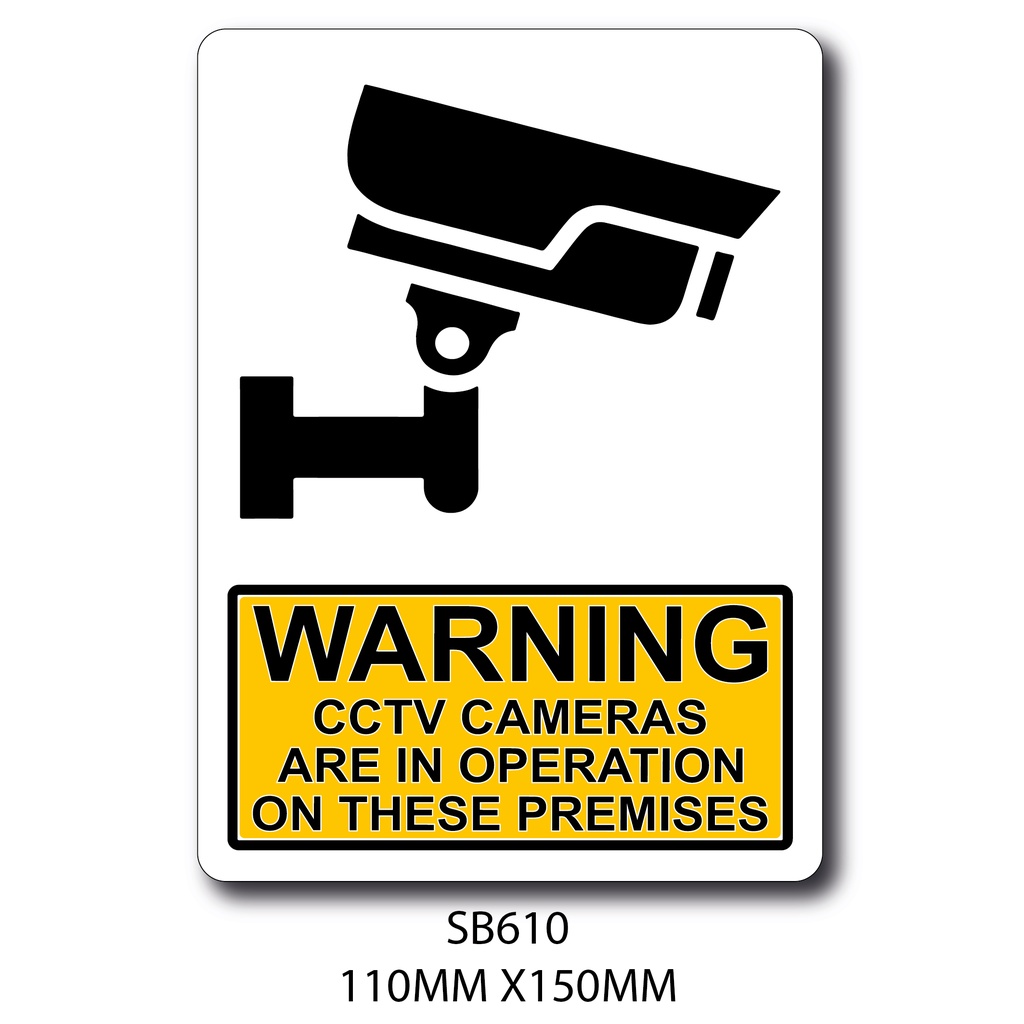 NO PARKING IN FRONT OF THIS GATE, CCTV SIGN BOARD 110MM X150MM, 140MM ...