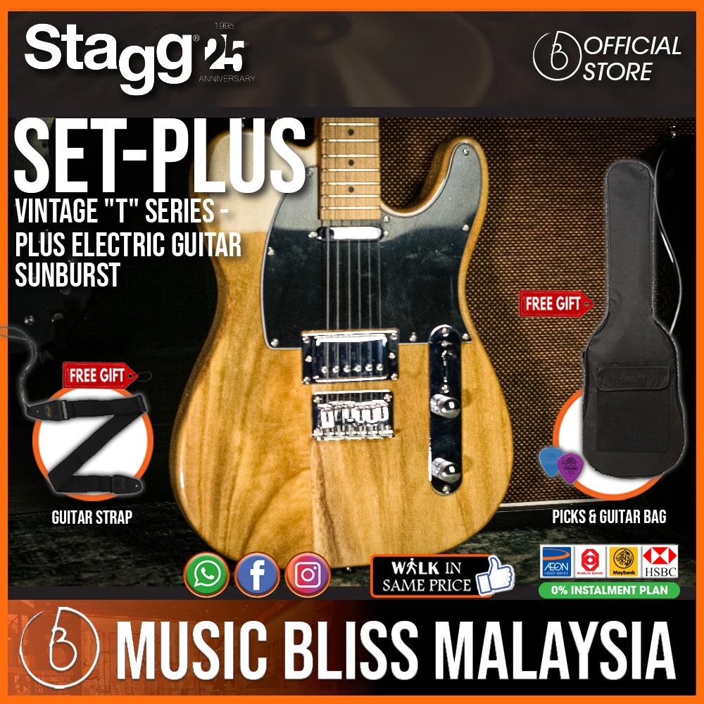 Stagg SET-PLUS Vintage "T" Series Telecaster - Plus Electric Guitar ...
