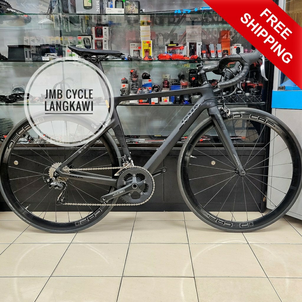 JAVA VESUVIO RIM BRAKE CARBON ROAD BIKE SIZE SEAT TUBE 48 WITH SHIMANO ...