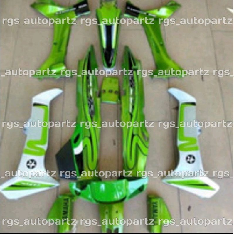 HIJAU Fizr full set body cover Fiz R Fizr body set Fiz R caltek green ...