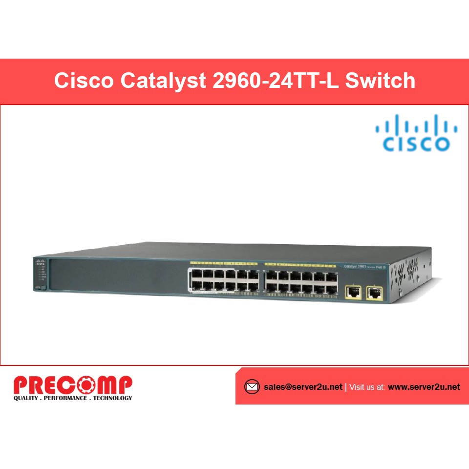 [PRE-ORDER] (Refurbished) Cisco Catalyst 2960-24TT-L Switch (WS-C2960-24TT-L) | Shopee Malaysia