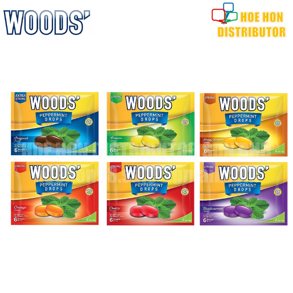 Woods Peppermint Drops 6pcs 15g Sweet Candy Gula Pudina HALAL | Shopee ...
