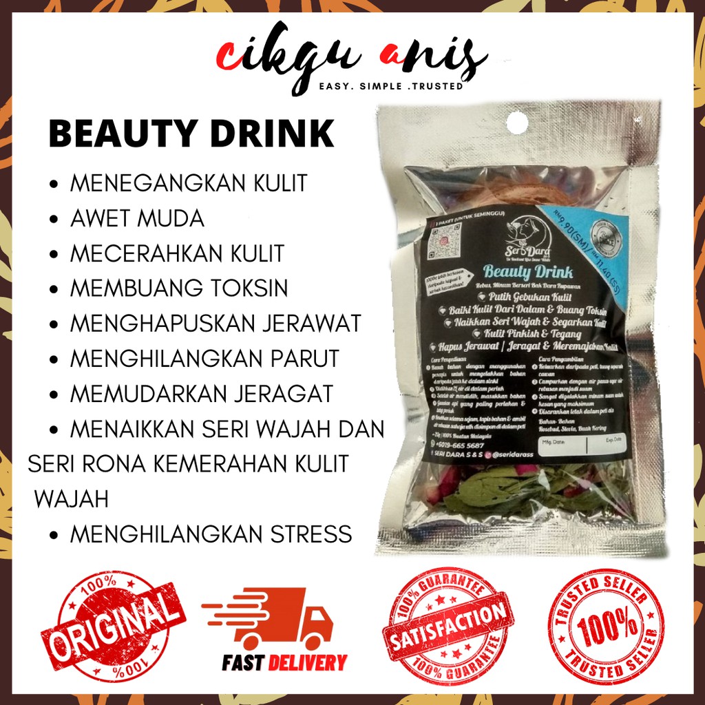 Beauty Drink by Seri Dara Teh Herba 100% Original Bahan Semulajadi ...