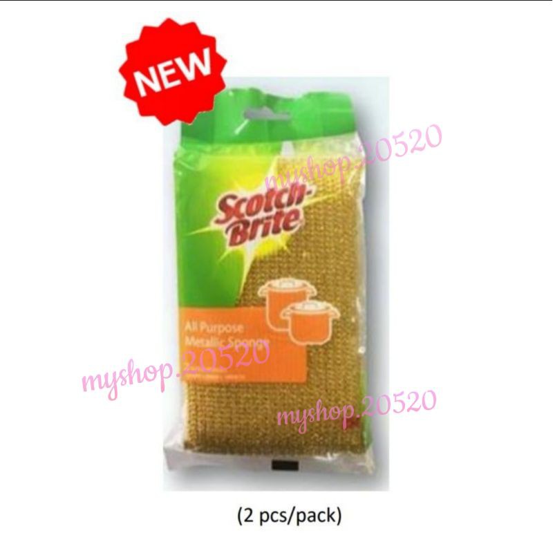 3M Scotch-Brite All Purpose Metallic Sponge (2 Pcs) | Shopee Malaysia