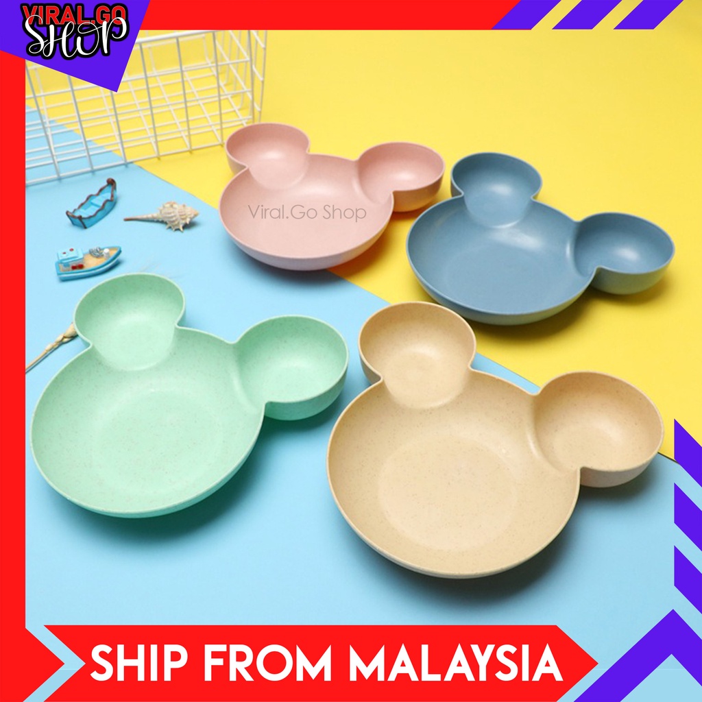 Cartoon Baby Food Set Mickey Plate Mickey Bowl Multiple Colour ...