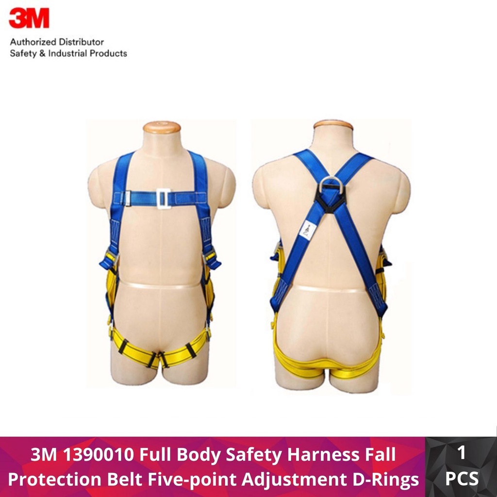 3M 1390010 Full Body Safety Harness Fall Protection Belt Five-point ...