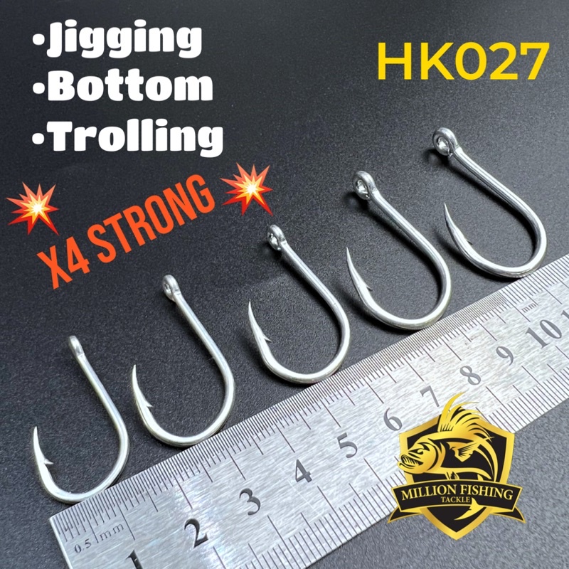 5PCS 10PCS MataKail x4 KUAT Heavy Duty Fishing Hook x4 STRONG Bottom ...