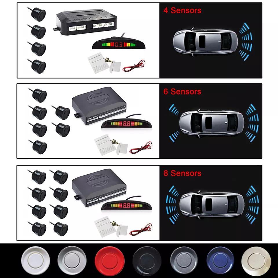 Eunavi Auto Parktronic Led Parking Sensor Kit 4 6 8 Sensors For All Car ...