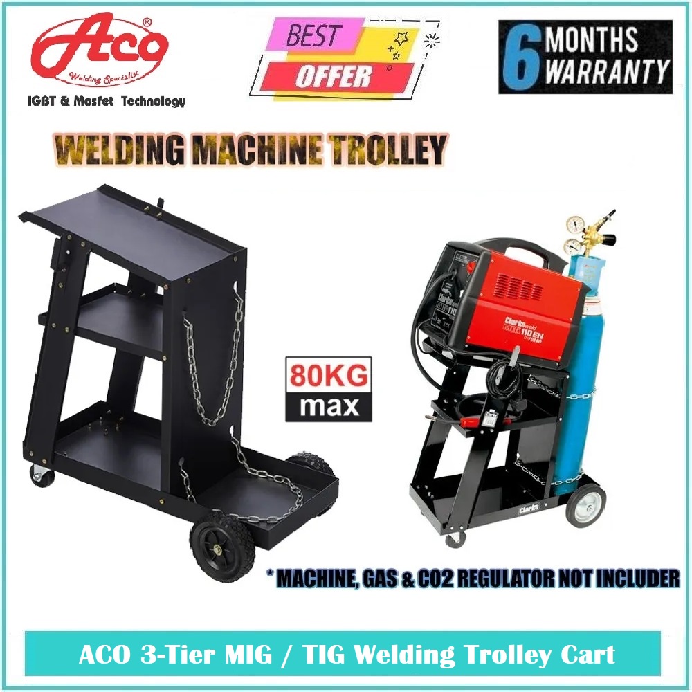 ACO 3-Tier MIG / TIG Heavy Duty Welding Trolley Cart/Rack - Weight ...