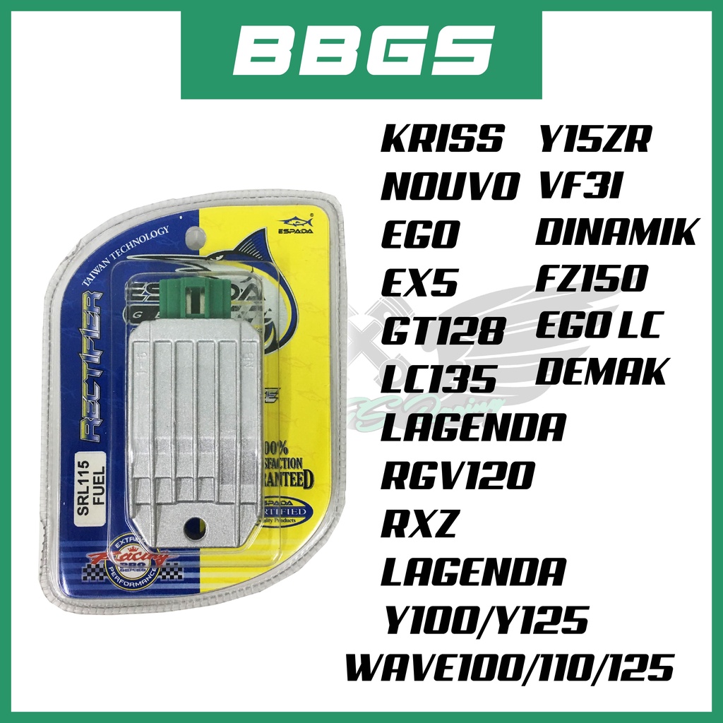 Rectifier Std Espada EGO NOUVO EX5 GT128 DEMAK VF3I RS150 Y15ZR RGV120 ...