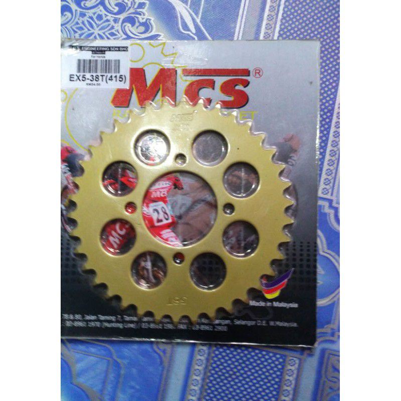 MCS 415 REAR SPROCKET HONDA EX5 BONUS 110 SPORT SPOKET BELAKANG (23T~38T) | Shopee Malaysia