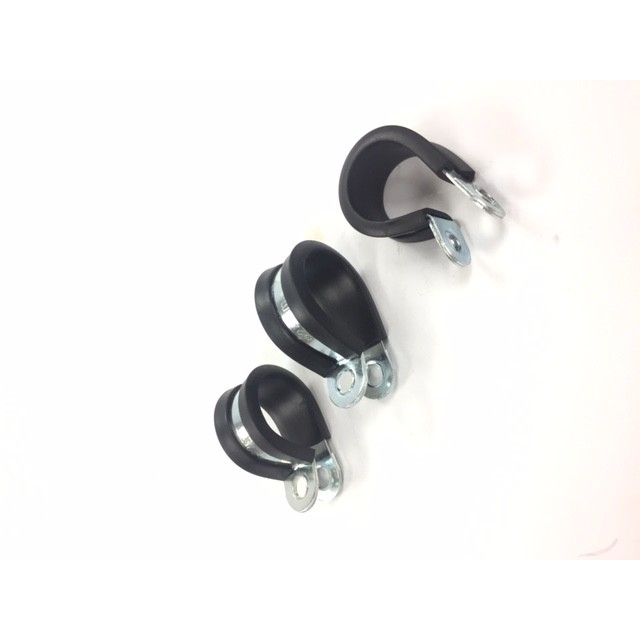 2-5pcs Rubber Lined Clamp Retaining Hose Pipe Cable P Clip | Shopee ...