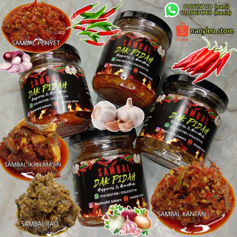 SAMBAL DAK PIDAH ‼️ SAMBAL KANTAN , SAMBAL IKAN MASIN , SAMBAL PENYET ...