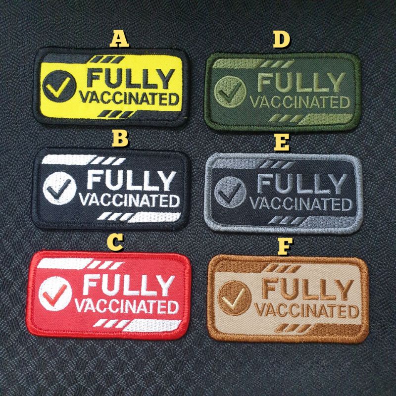 Fully Vaccinated embroidery patches (Ready Stock). | Shopee Malaysia