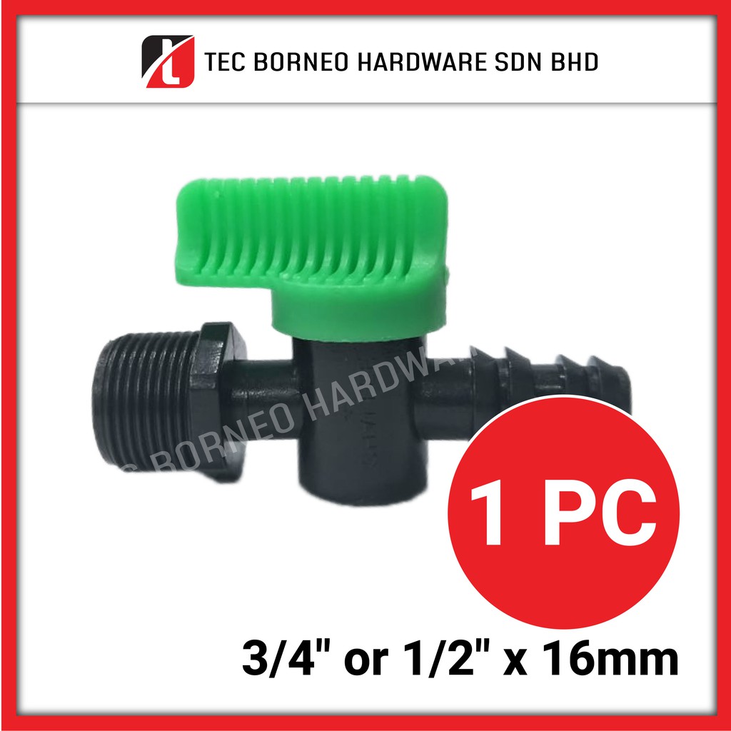 TEC [1 PC] 3/4" or 1/2" x 16mm QAV Quick Action Valve Male Thread ...
