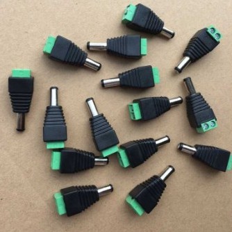DC JACK PLUG HEAD 2.1 x 5.5mm MALE TYPE (CCTV camera JACK) ( CCTV USE ...