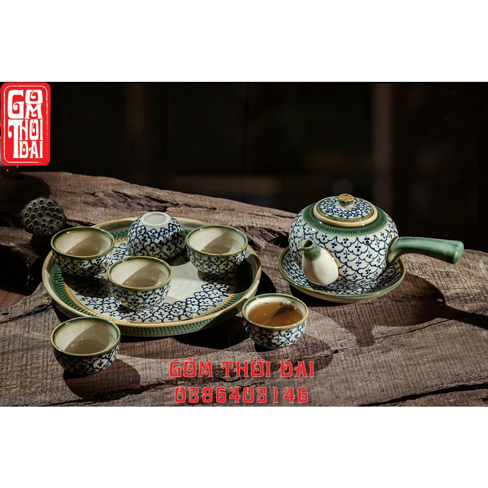 Hand-painted Bat Trang tea set, Bat Trang tea set | Shopee Malaysia