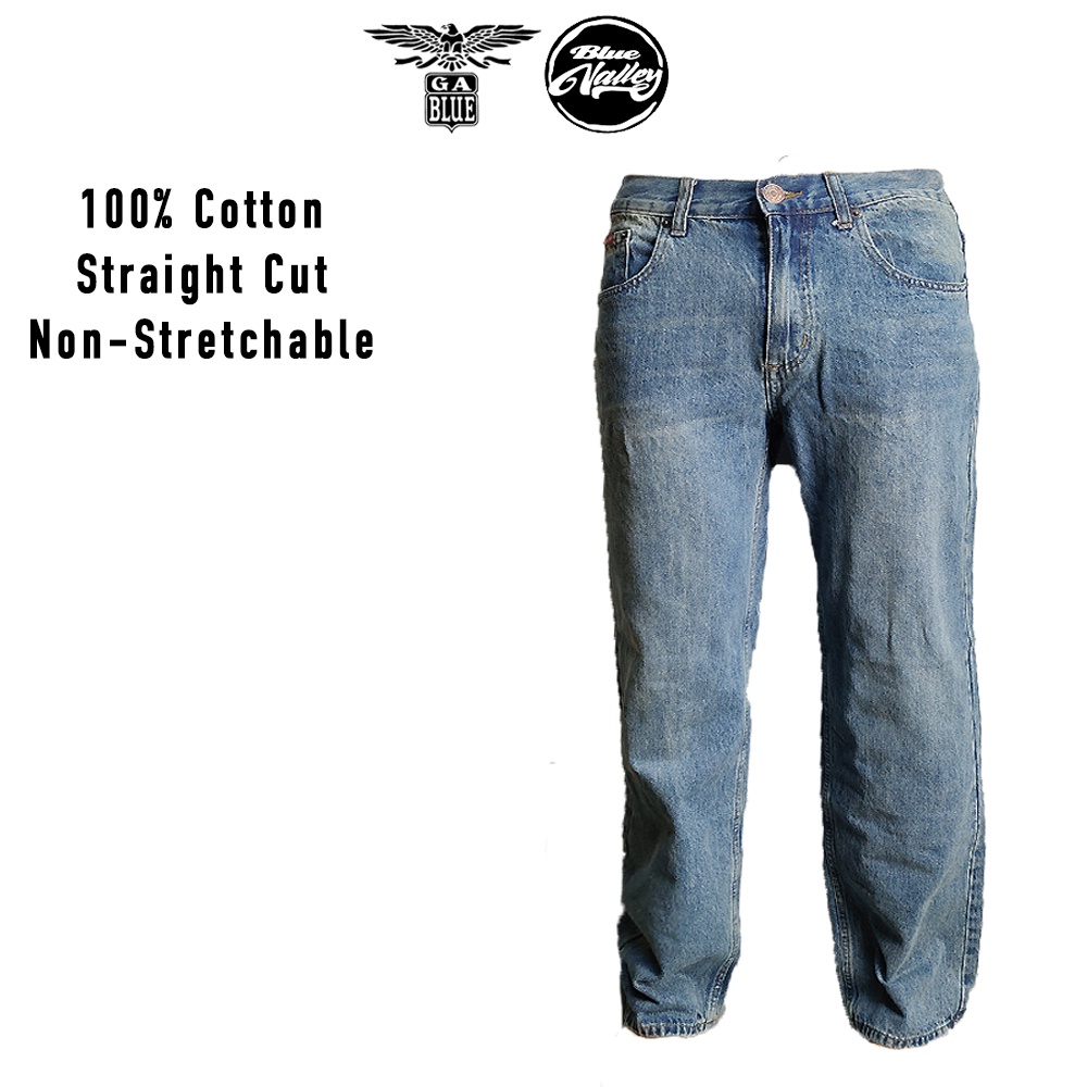 GA Blue Men's Straight Cut Jeans Normal Rise 100% Cotton 99111916 ...