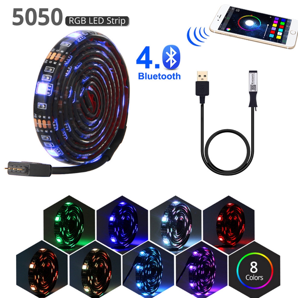 bluetooth usb led strip 5v rgb flexible led light 1M 2M 3M 5M SMD 5050 ...