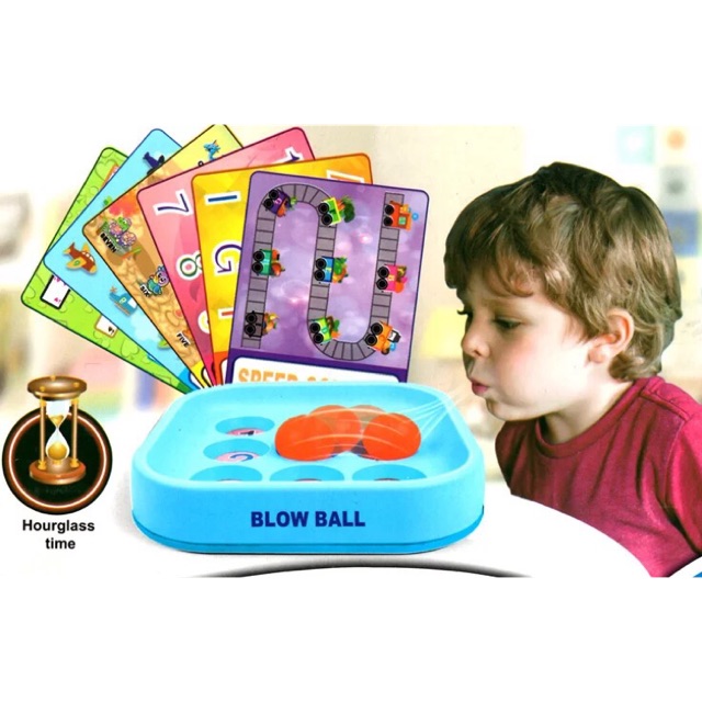 Blow Ball Board Game Mouth Sensory Training Toy Family Game Early ...