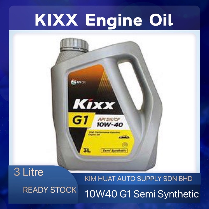 KIXX Engine Oil 10W40 G1 Semi Synthetic 3 Litre | Shopee Malaysia