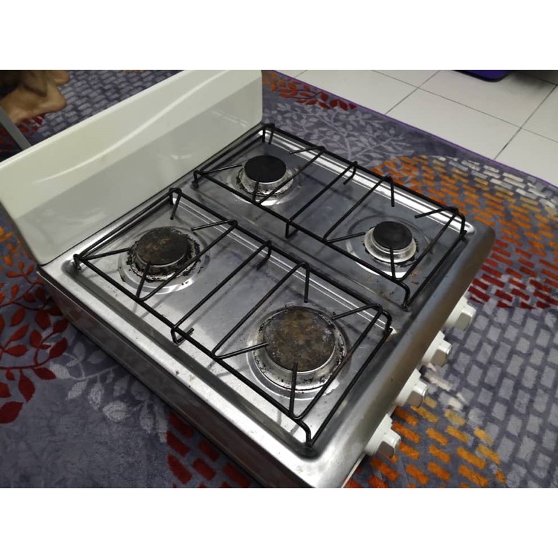 Dapur Gas 4 Burner Brand Gestreo Stainless steel anti rush stove cooker ...