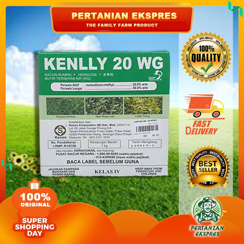 KENLLY 20 WG 1KG (ORIGINAL) BERBUTIR - CAMPURAN RACUN RUMPUT/ RACUN ...