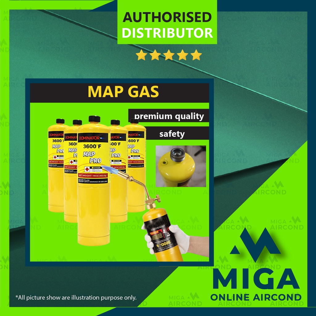 [MIGA] DOMINATOR MAP PRO 3600°F / MAPP Gas (16 OZ) | Shopee Malaysia