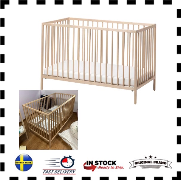 READY STOCK 1KEA SNIGLAR Cot, beech 60x120 cm | Shopee Malaysia