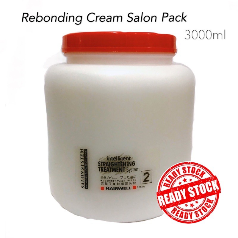 (Ready Stock) Hair Rebonding Cream Lurus Krim Rambut Ubat Salon Pack Rebonding 3000ml ...