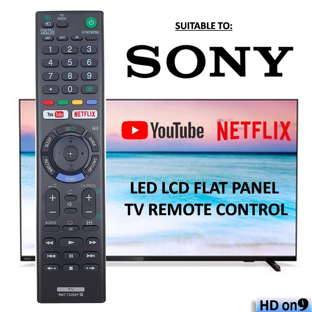 SONY LED LCD SMART TV REMOTE CONTROL RMT-TX202P REPLACEMENT | Shopee ...