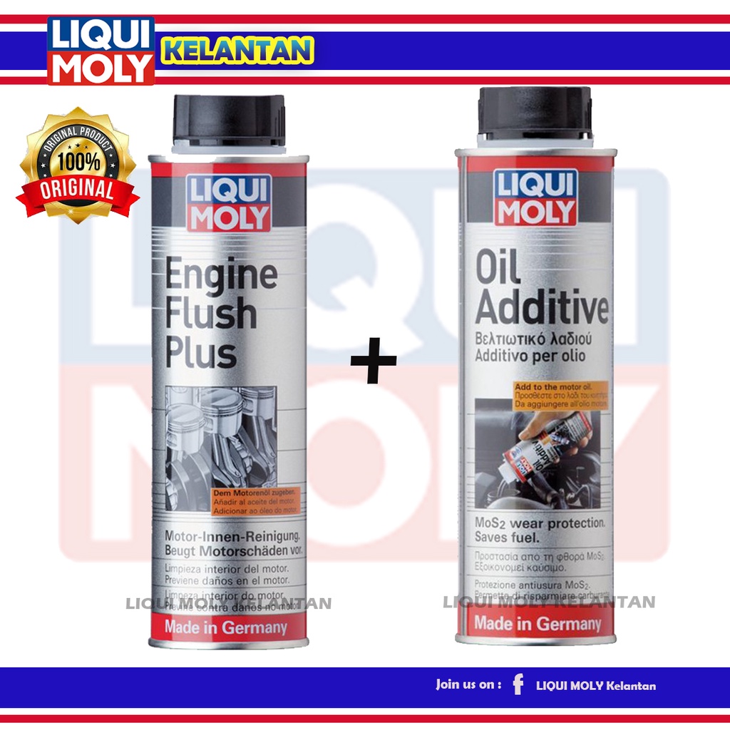 LIQUI MOLY COMBO 2 ( ENGINE FLUSH & OIL ADDITIVE ) | Shopee Malaysia