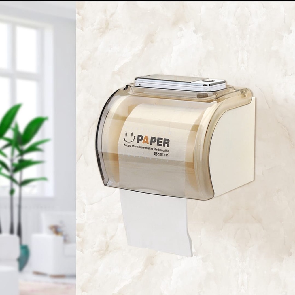 Waterproof toilet paper box household toilet paper roll free punch ...