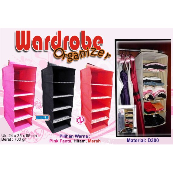 Wardrobe Organizer WO (hanging bag rack A place to store clothes, bed ...