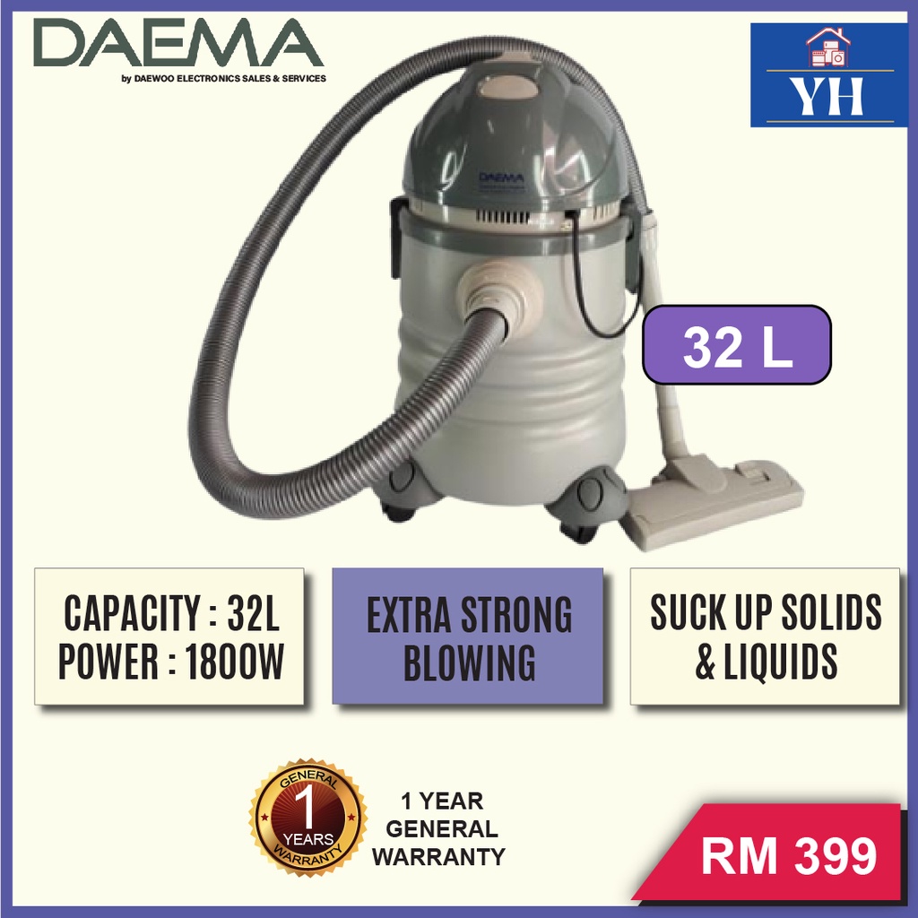 Daema DWD-2698DP 32L 1800W Blower Vacuum Cleaner - DWD2698DP | Shopee ...