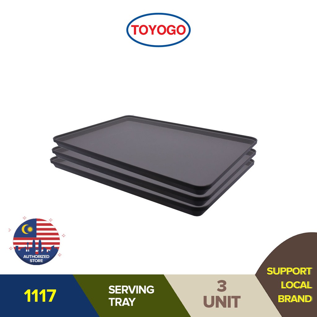 Toyogo Food Serving Multipurpose Tray Container 1117 (3 Pcs) | Shopee ...