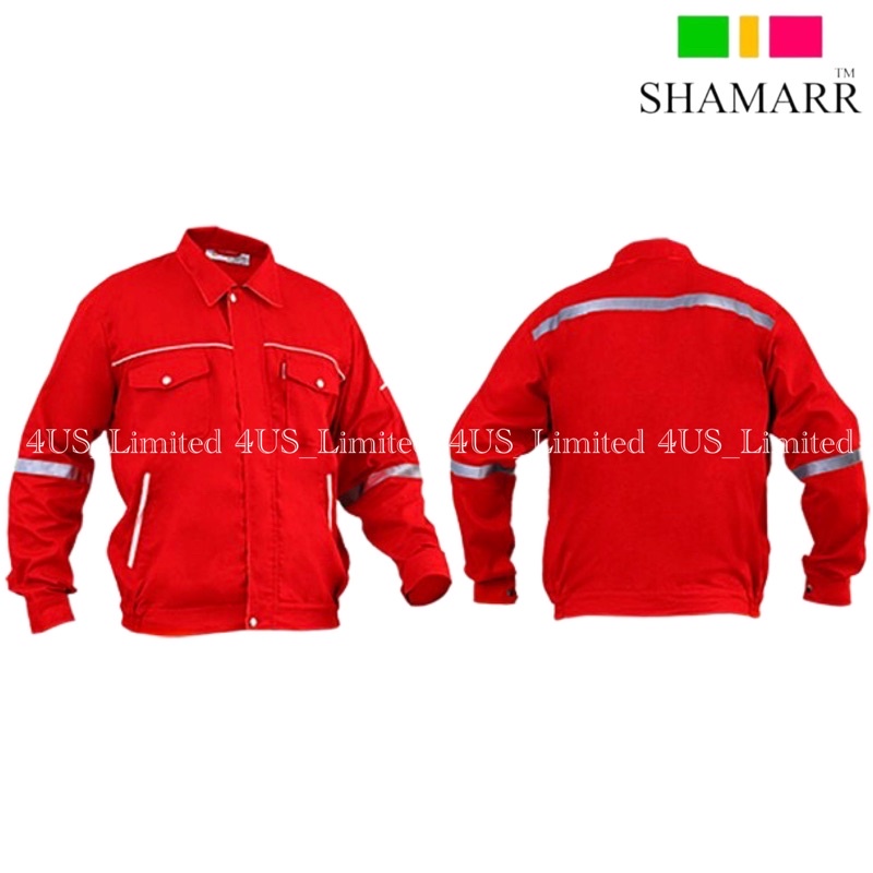SHAMARR 100% PRESHRUNK COTTON SAFETY JACKET | WORK JACKET | HIGH ...
