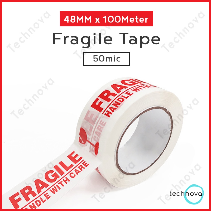 Fragile OPP Tape 50mic 45mm / 48mm x 50meter / 100meter Fragile Tape ...