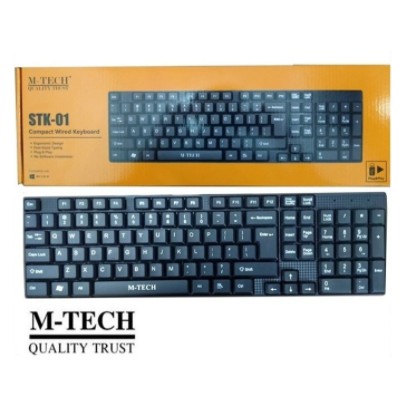 Mtech STK-01 Computer And laptop USB KEYBOARD - Black | Shopee Malaysia