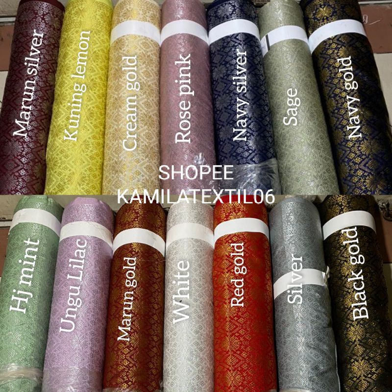 Palembang songket/ metran songket/ songket Material/ songket Fabric ...